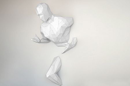 Running man papercraft sculpture by Eric François, Sculpture | Artblr.