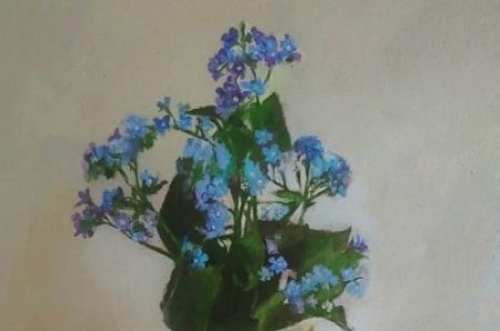 Forget - me - nots by Lea Laboy, Painting | Artblr.