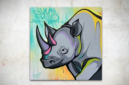 RHINOFÉROCE by David SONER, Street Art | Artblr.