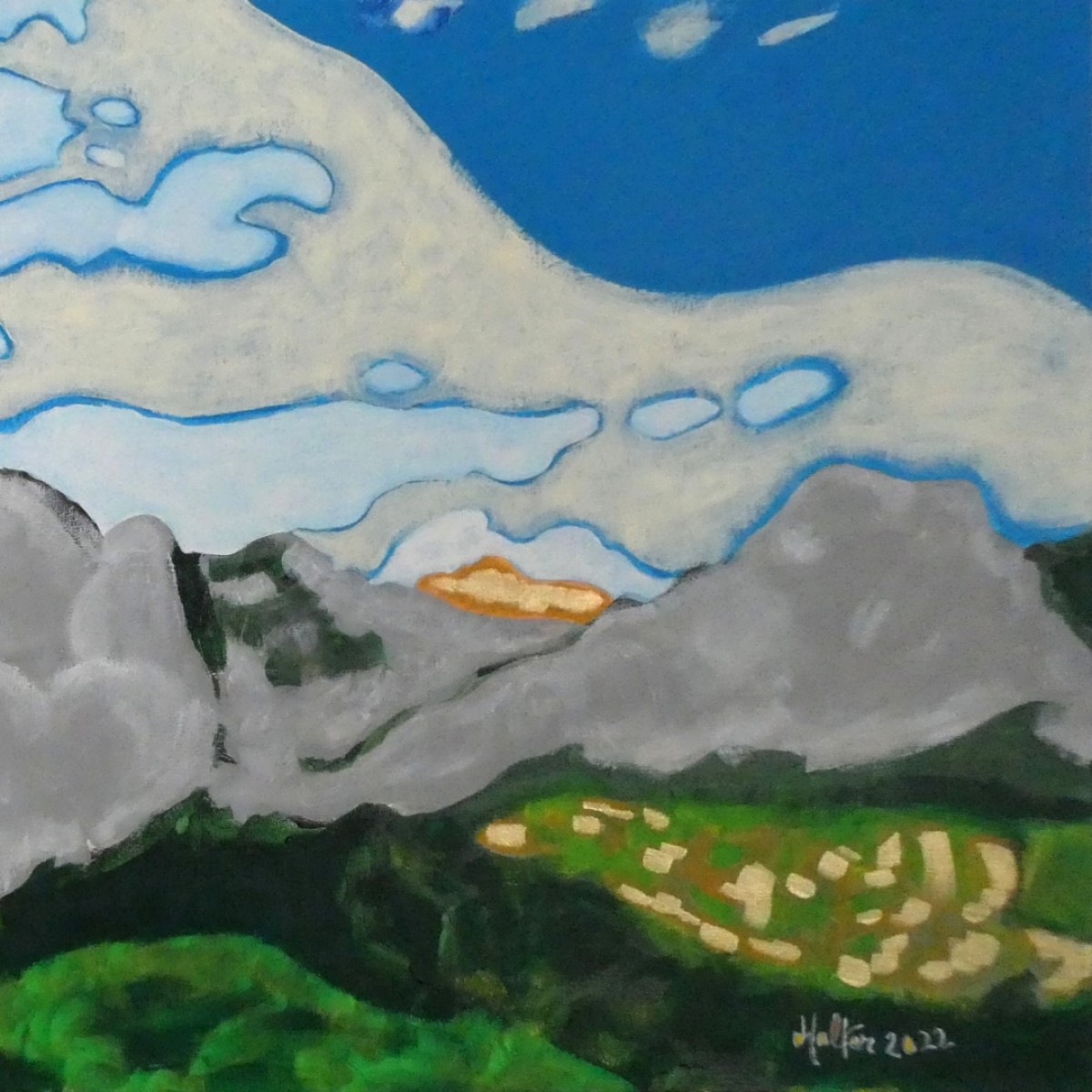 Montagnes vues d’Ocana by Alain HALTER, Painting | Artblr.